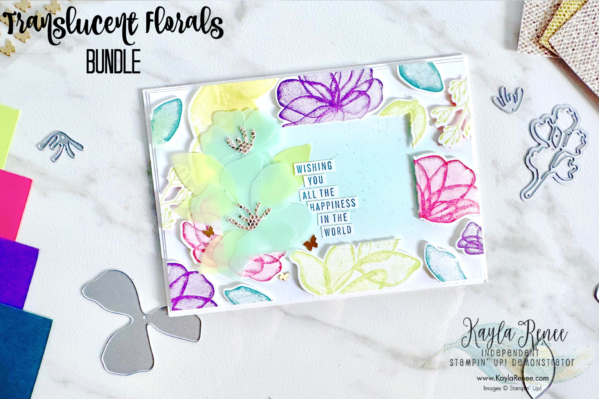 Floating Frame Technique using Stampin’ Up! Translucent Florals
