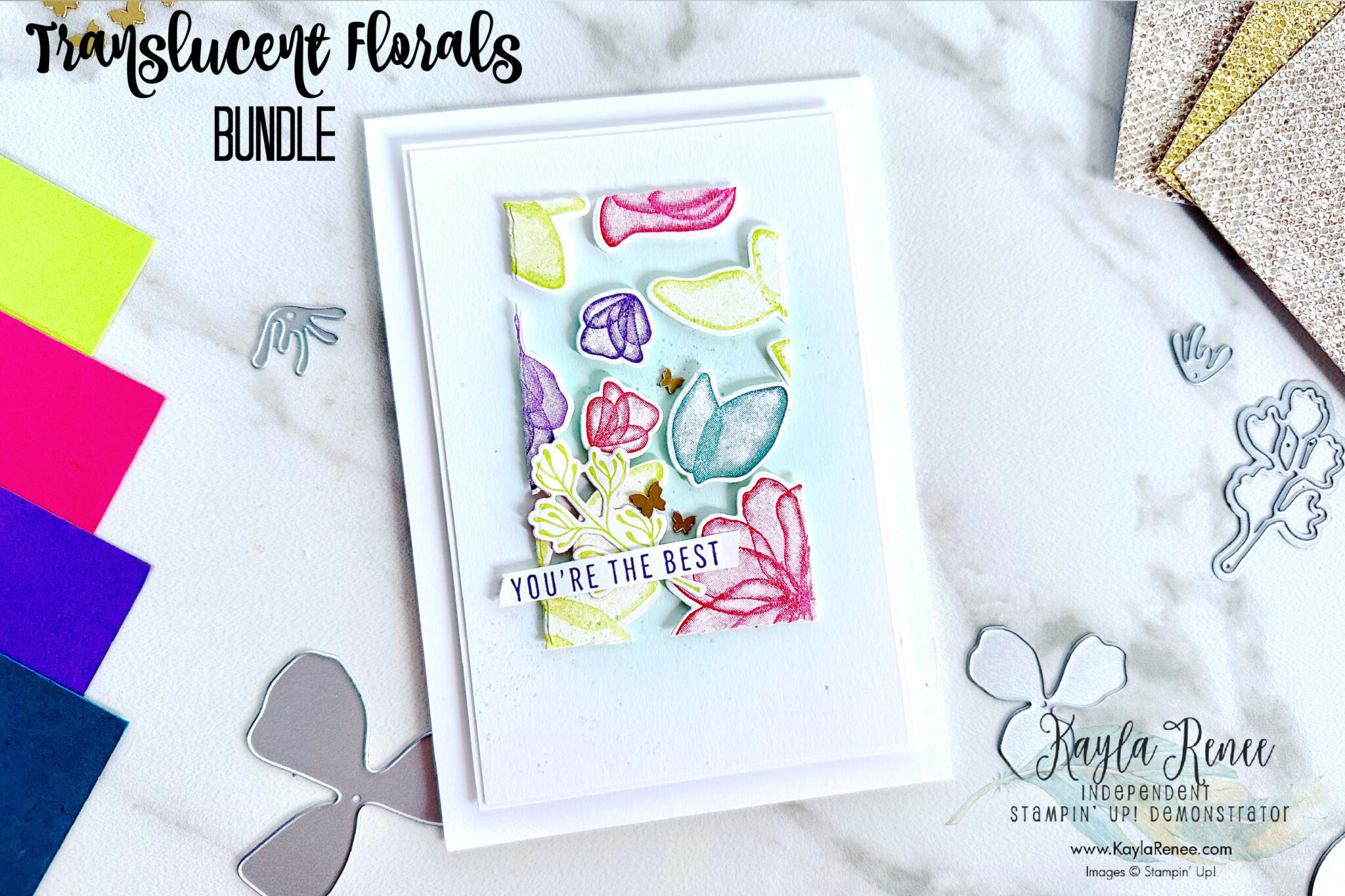 Floating Frame Technique using Stampin’ Up! Translucent Florals