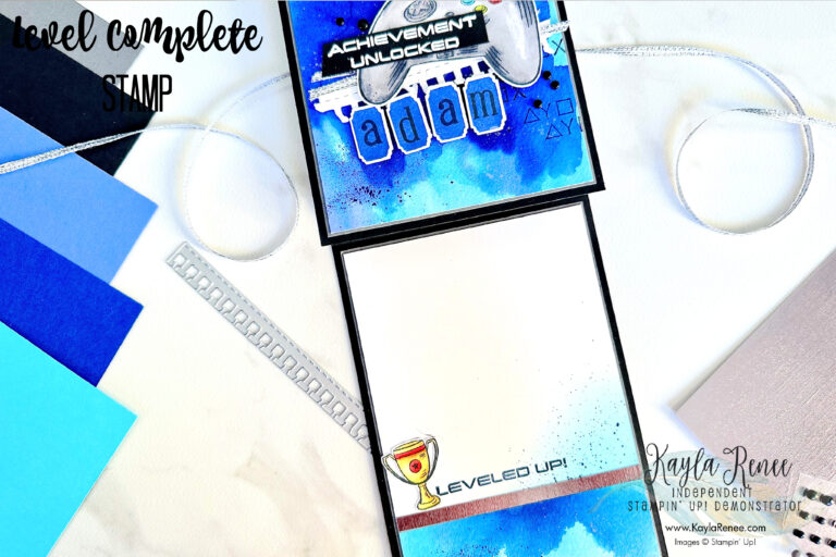 Easel Card using Stampin’ Up! Level Complete Stamp | Fun Fold