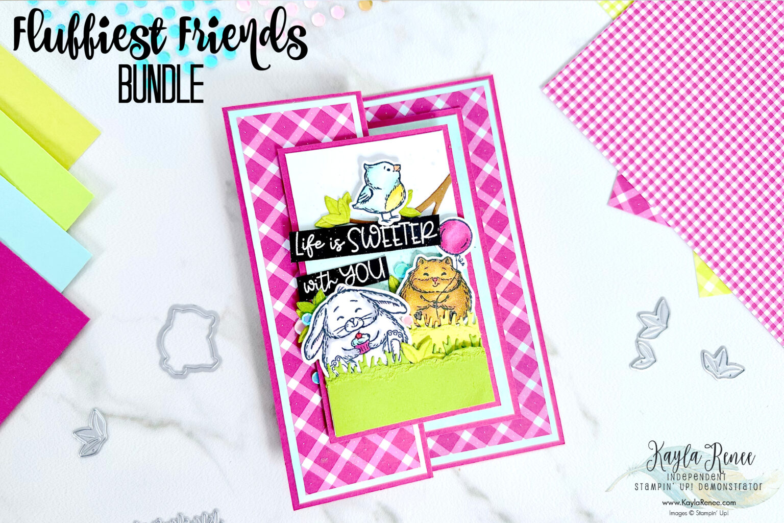 Double Pop Out Card using Stampin’ Up! Fluffiest Friends