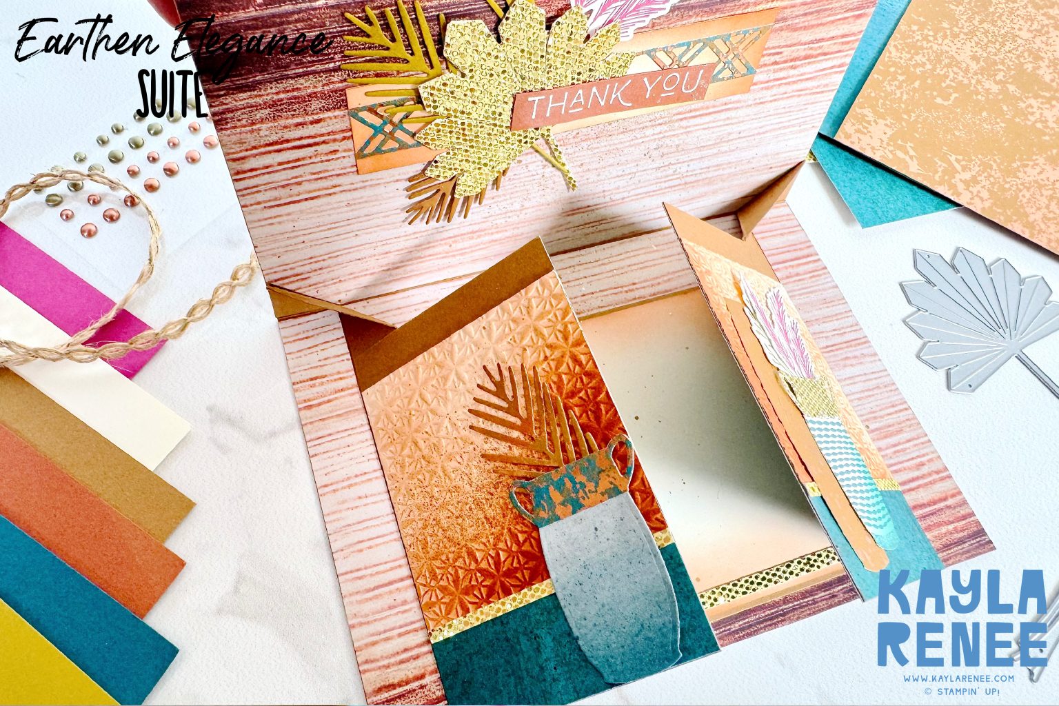 Pop Up Card using Stampin’ Up! Earthen Elegance Suite