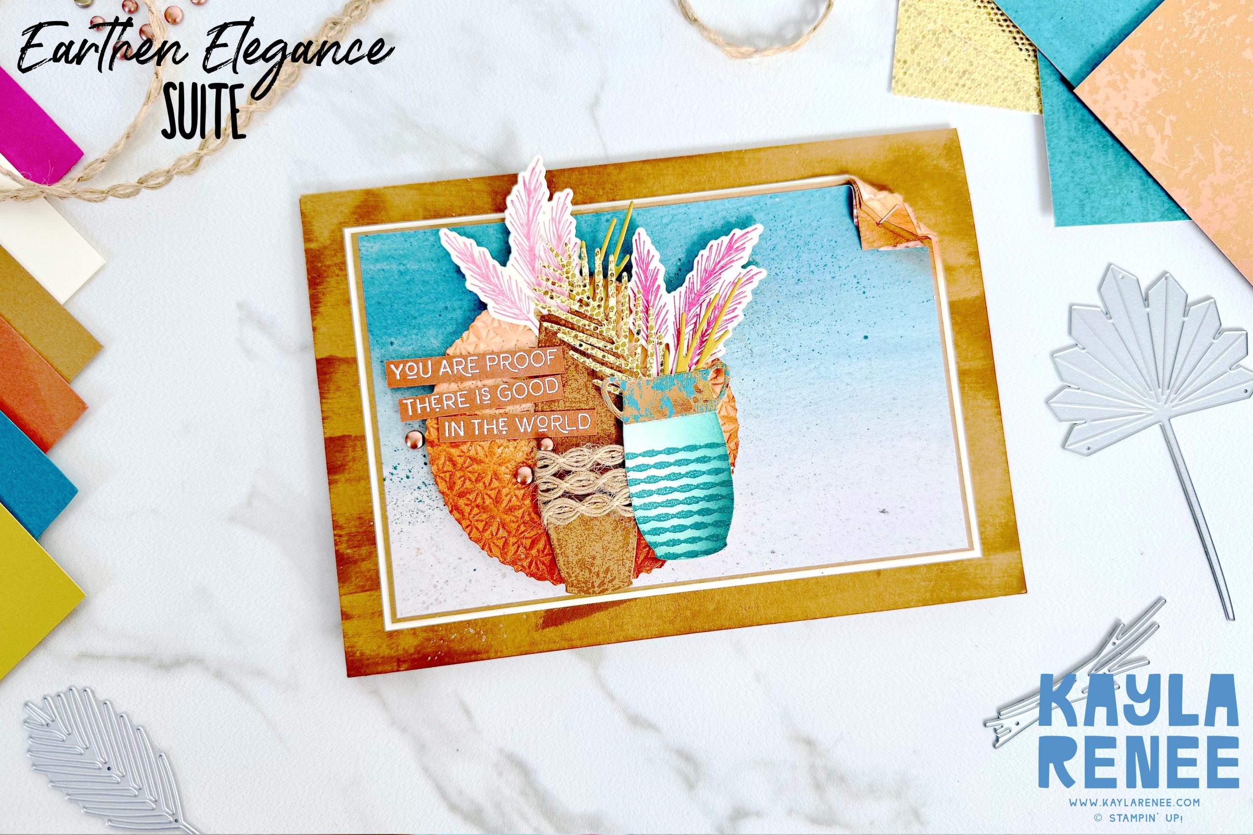 Pop Up Card using Stampin’ Up! Earthen Elegance Suite