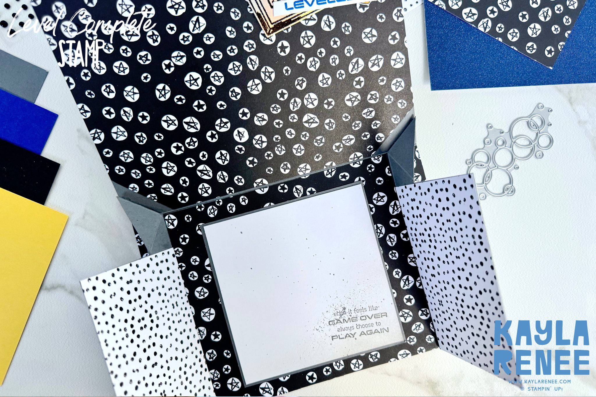 Pop Up Gaming Card Using Stampin’ Up! Level Complete Stamp