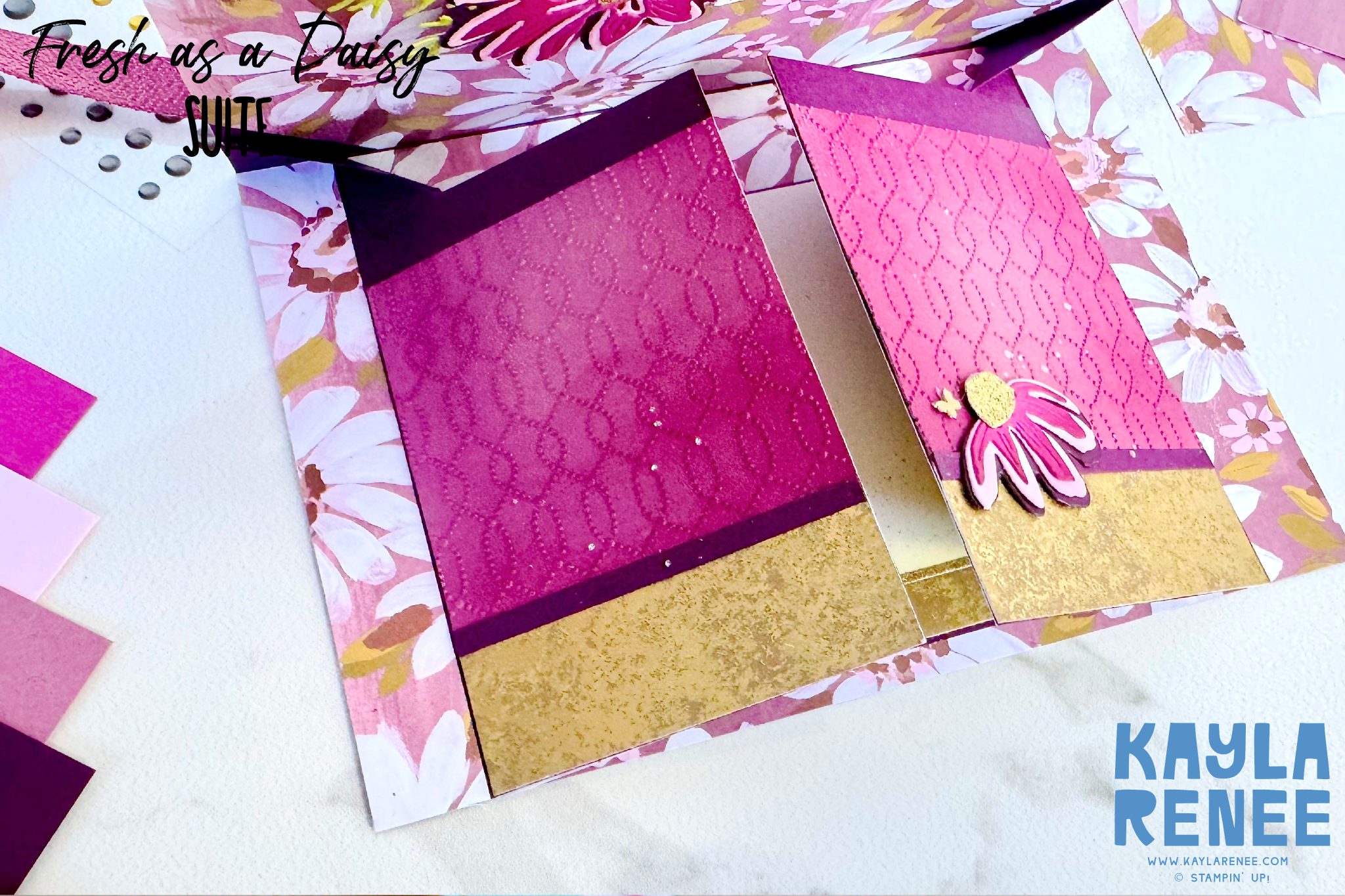 Anniversary Card Dual Pop Out Card with Fresh as a Daisy Suite