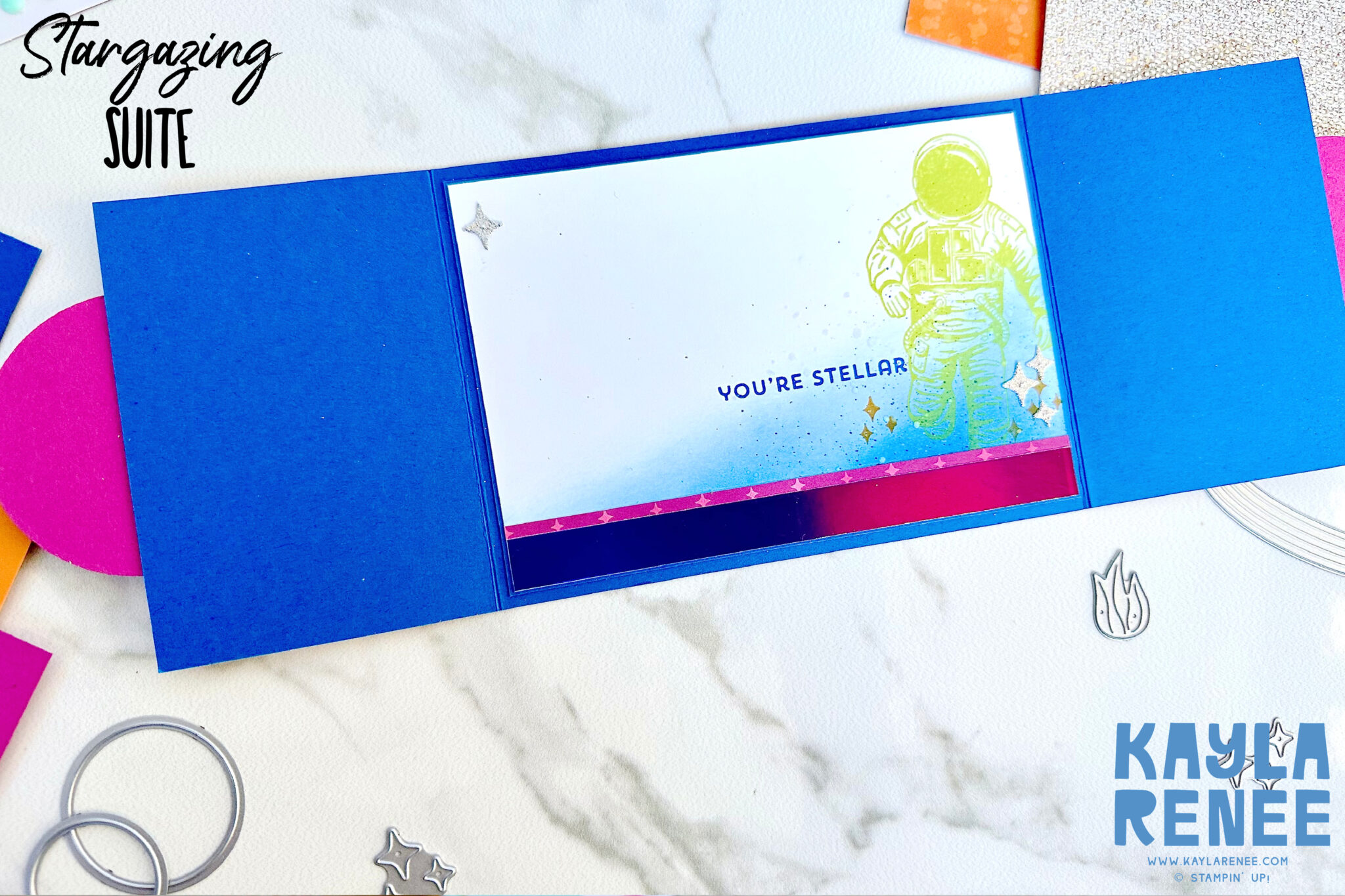 Gate Fold Card Featuring Stampin’ Up! Stargazing Suite