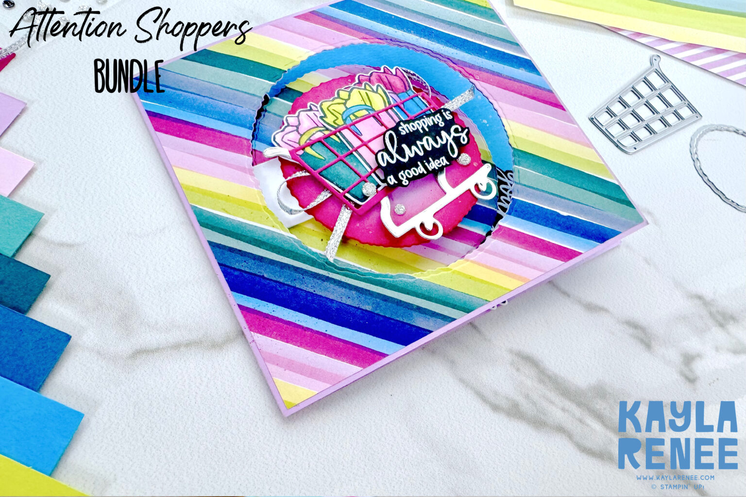 Rotating Circle Card using Stampin’ Up! Attention Shoppers Bundle