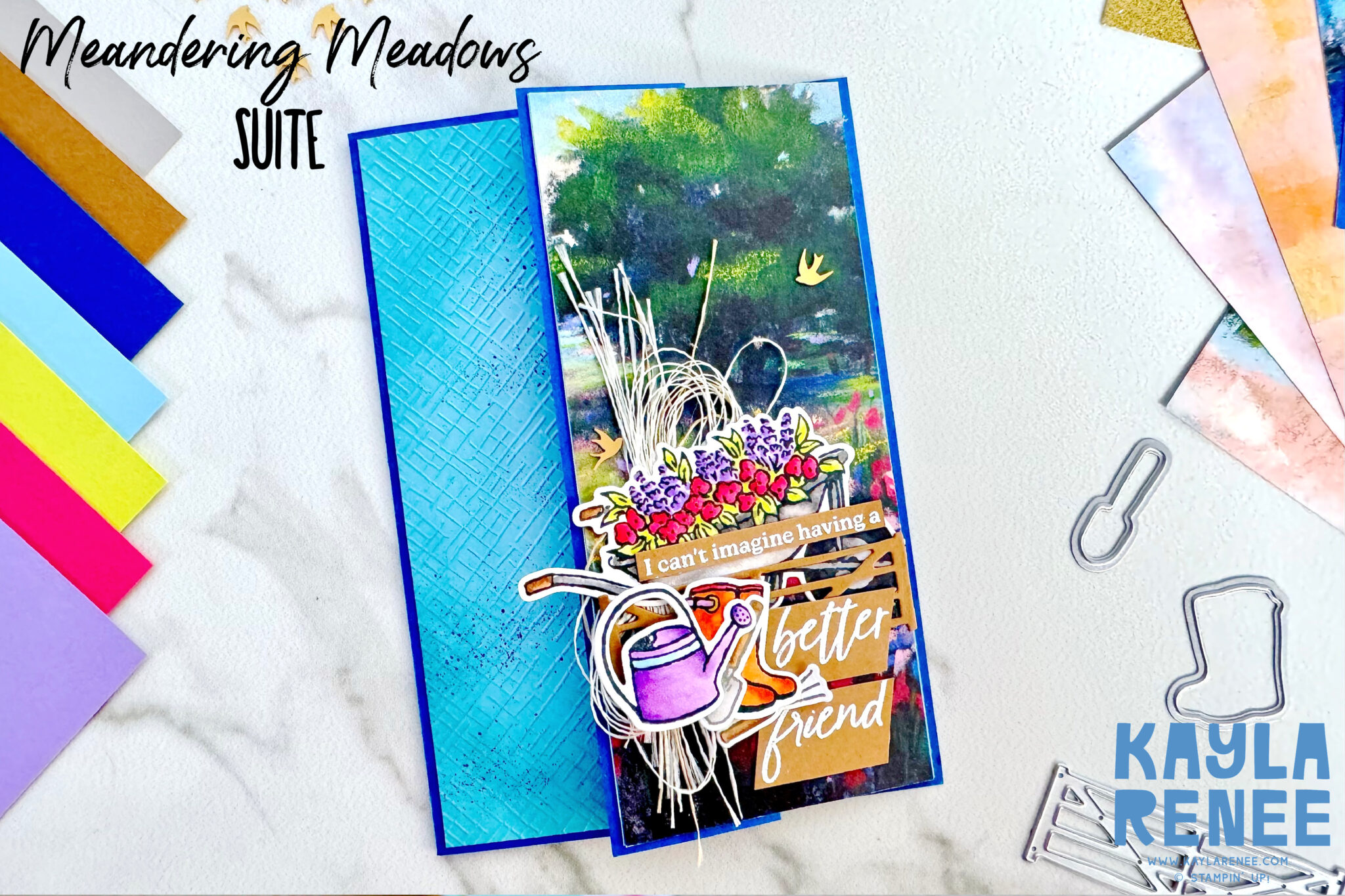 Panoramic Fold Out Card with Stampin’ Up! Meandering Meadows