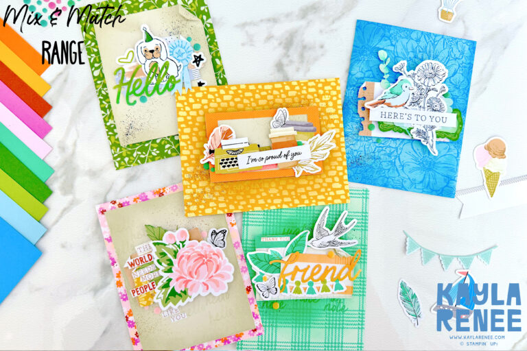 Mix and Match Stampin’ Up! Products for Five Quick & Easy Cards