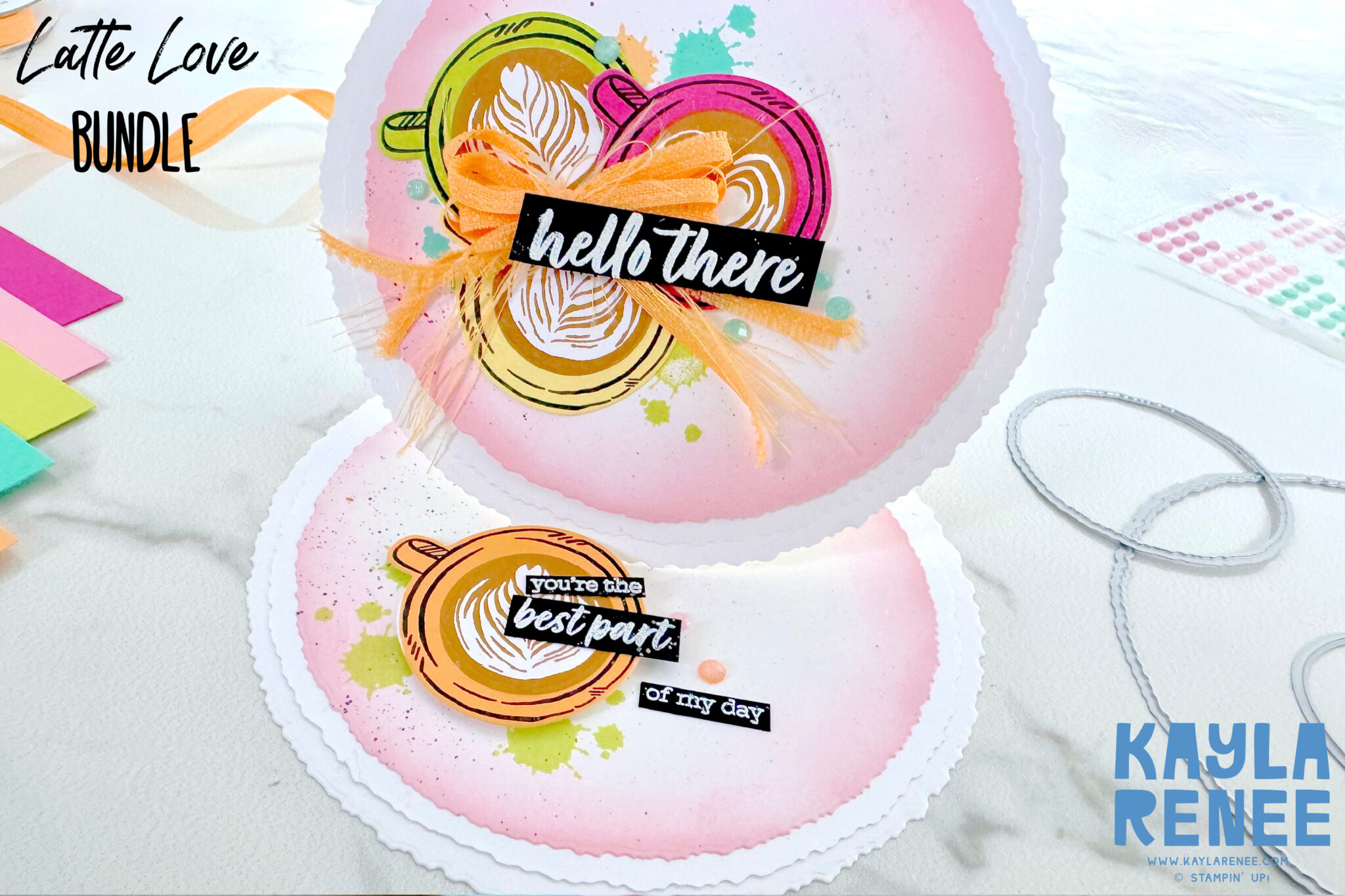 Circle Easel Card made using the Stampin’ Up! Latte Love Bundle