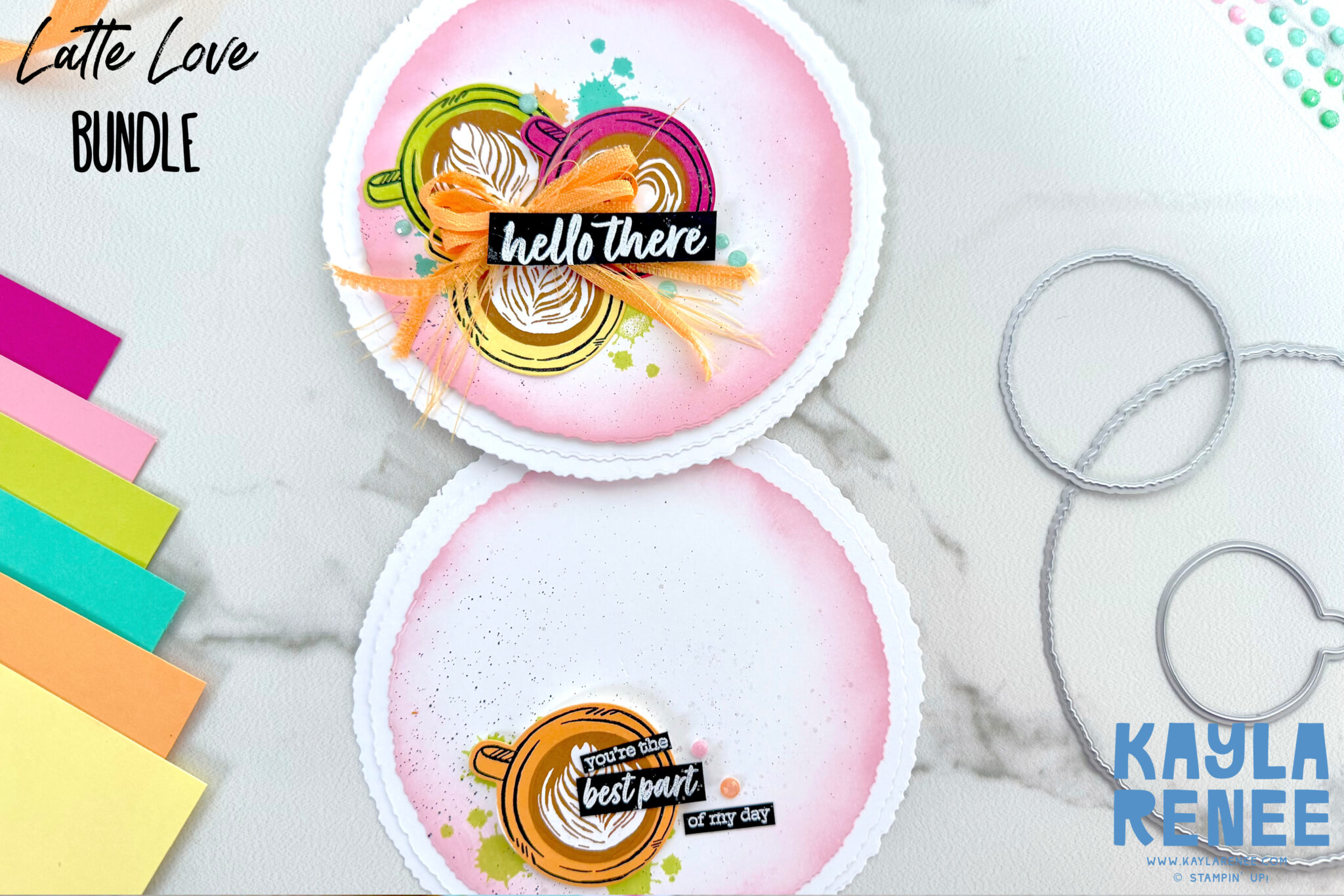 Circle Easel Card made using the Stampin’ Up! Latte Love Bundle