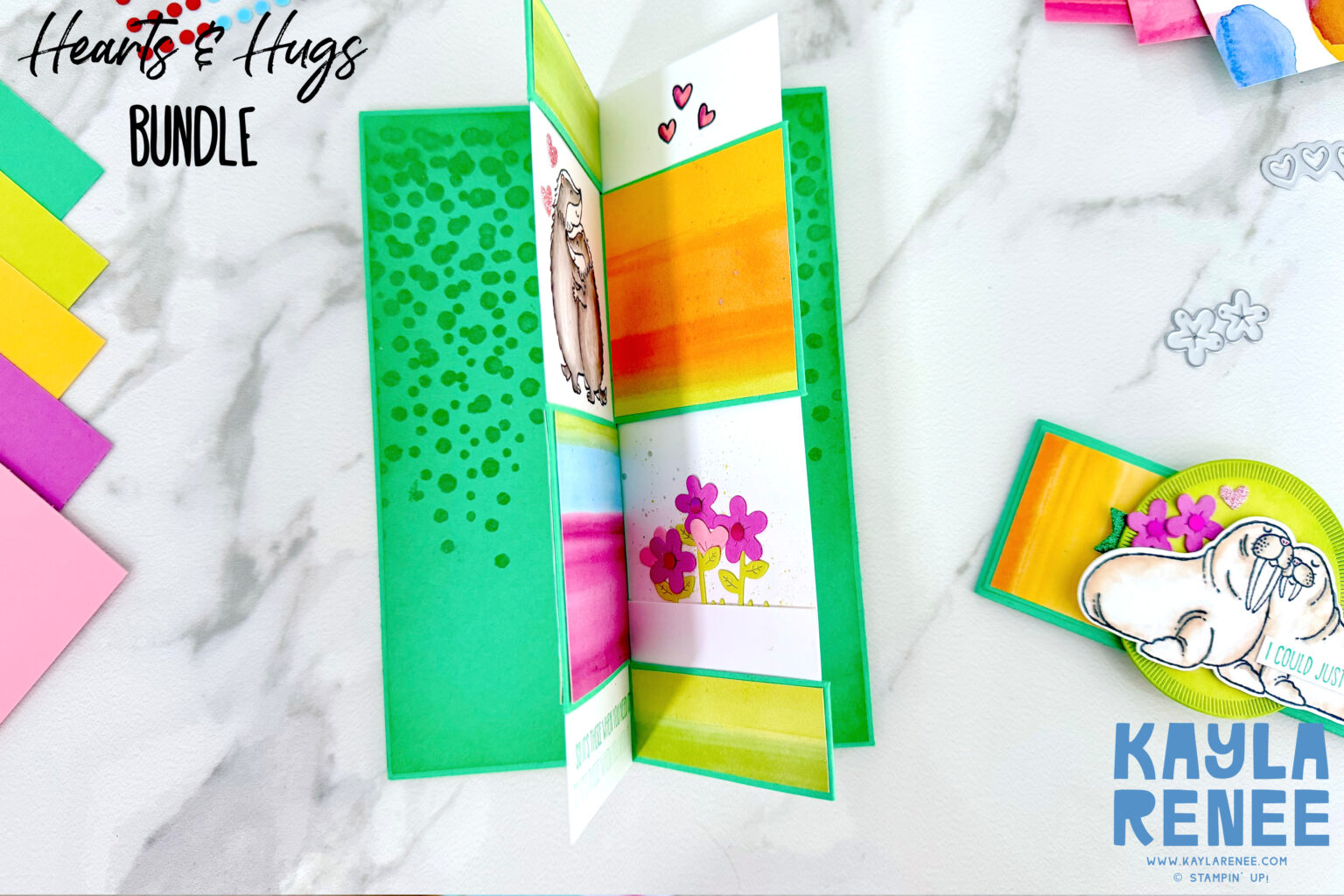 Secret Fold Out Card using Stampin’ Up! Hearts & Hugs Bundle